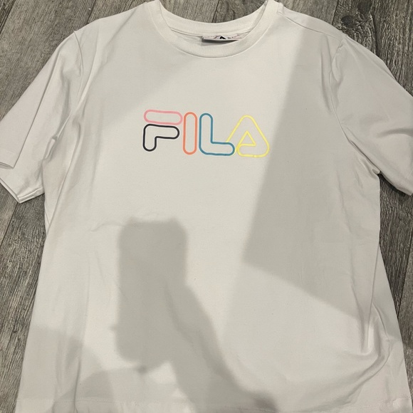 Fila | Tops | Fila Xl Plain White T Shirt | Poshmark